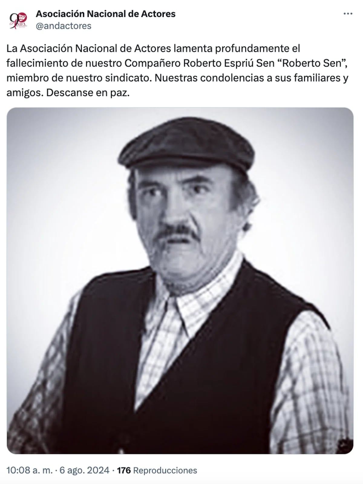 Fallece Roberto Espriú Sen, famoso actor de doblaje