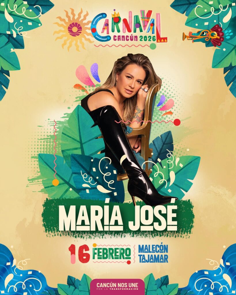A esta hora se presentará hoy María José en el Carnaval en Cancún